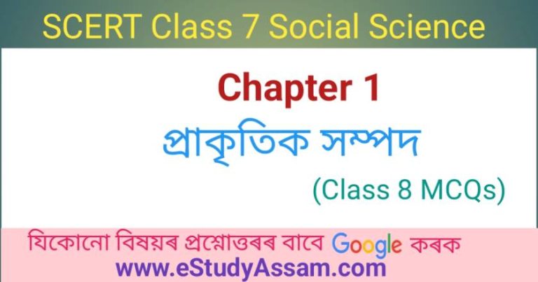 প্ৰাকৃতিক সম্পদ Class 8 Social Science Chapter 1 MCQs - Free Study ...